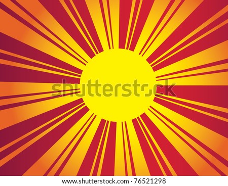 Retro Style Graphic Sun Rays Colors Stock Vector 91926956 - Shutterstock
