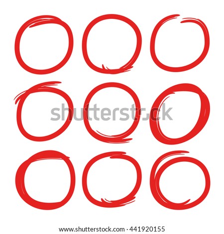 Red Circle Highlight Circle Stock Vector 470011877 - Shutterstock