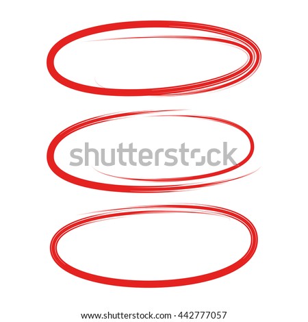 Red Pen Drawn Marks Vector Illustration 스톡 벡터 442777057 - Shutterstock
