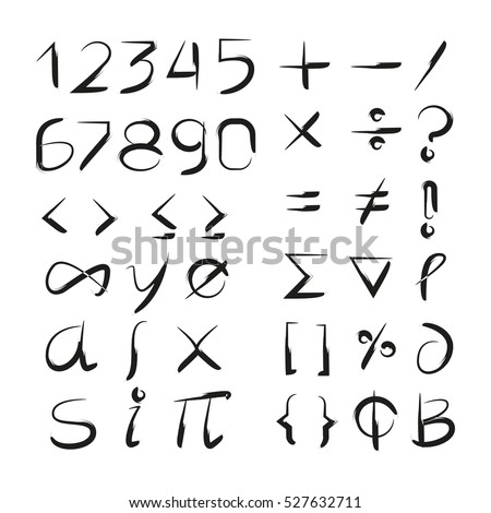 Number Math Symbols Stock Vector 527632711 - Shutterstock