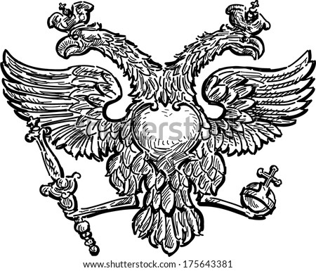 Vector Pattern Heraldic Symbols Stock Vector 191762924 - Shutterstock