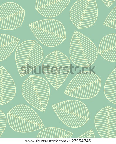 Seamless Stylized Leaf Pattern Background Stock Vector 124635649 ...