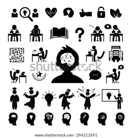 Basic Vector Successful Study Symbol Set เวกเตอร์สต็อก 296212691 ...