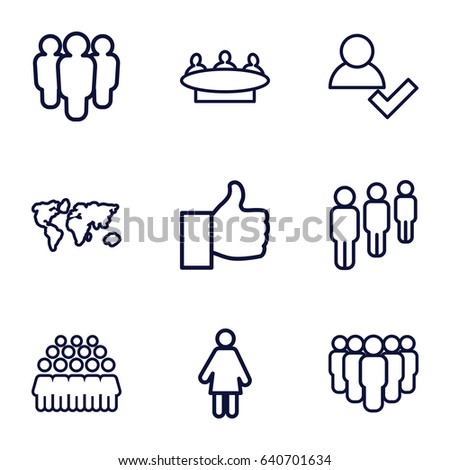 Community Icons Set Set 9 Community Stock Vector 640701634 - Shutterstock