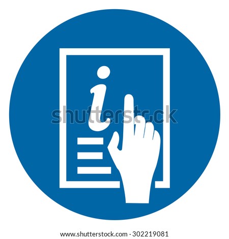 Read Instructions Symbol Vector Icon Stock Vector 302219081 - Shutterstock