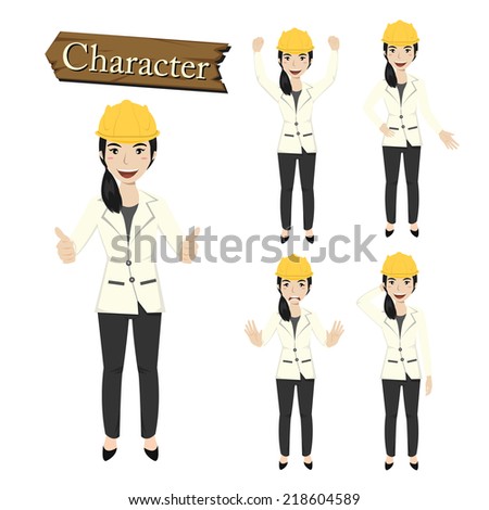 Career Characters Design Include Painter Engineer Stock Vector ...