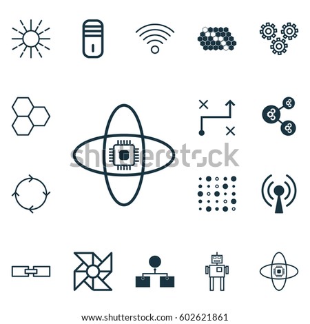 Set 16 Machine Learning Icons Includes เวกเตอร์สต็อก 602621861 ...