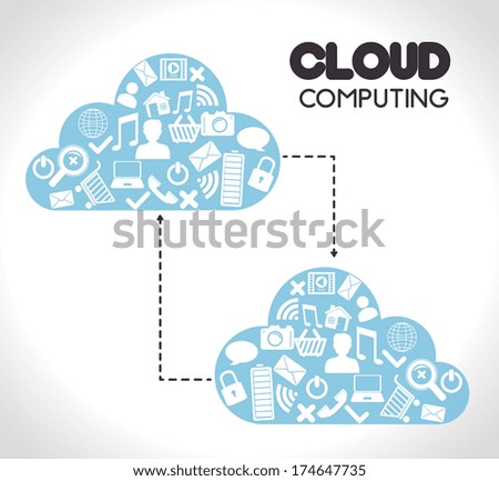Cloud Computing Technology Abstract Scheme Eps10 Stock Vector 141489301 ...